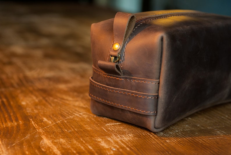 Leather Dopp Kit for Menpersonalized Leather Dopp - Etsy