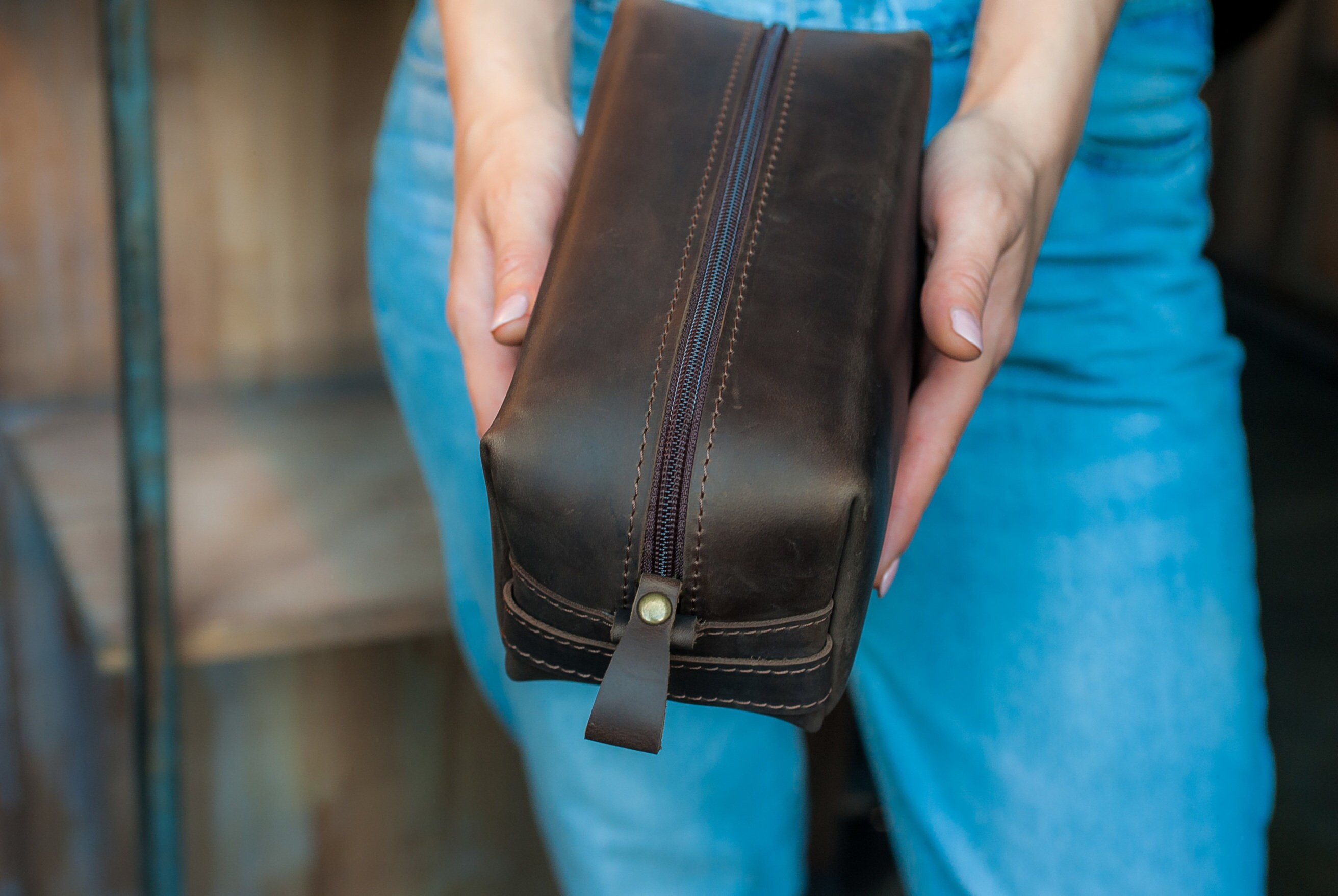 Leather Dopp Kit for Menpersonalized Leather Dopp | Etsy