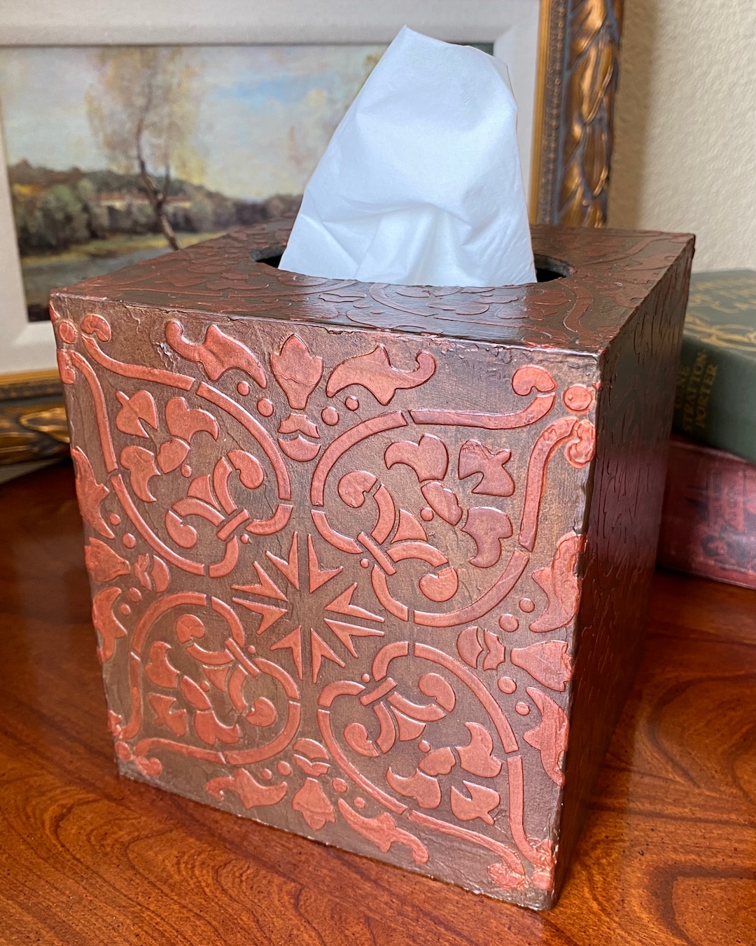 Tissue Box Cover, Square Kleenex Boxes, Wooden Tissue Box, Home Decor ...