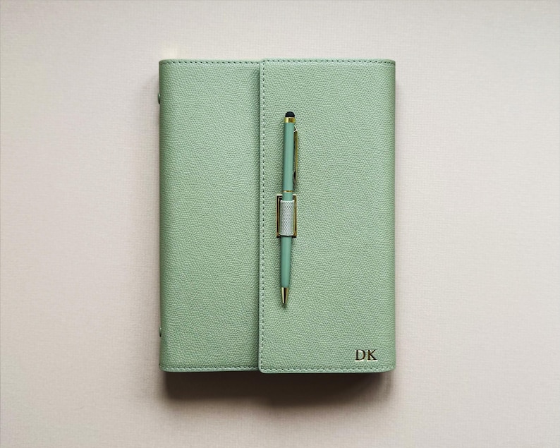 Personalised A5 Ring Binder: Hand Stamped Initial Notebook and Matching ...