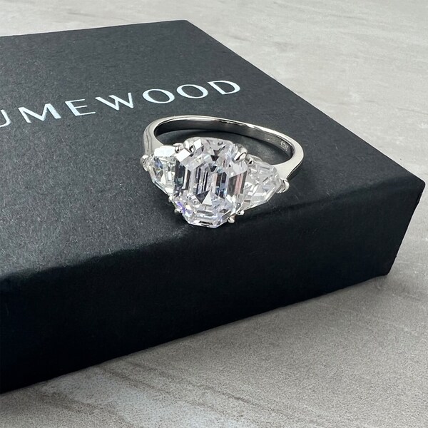 Cubic Zirconia Engagement Ring - Etsy