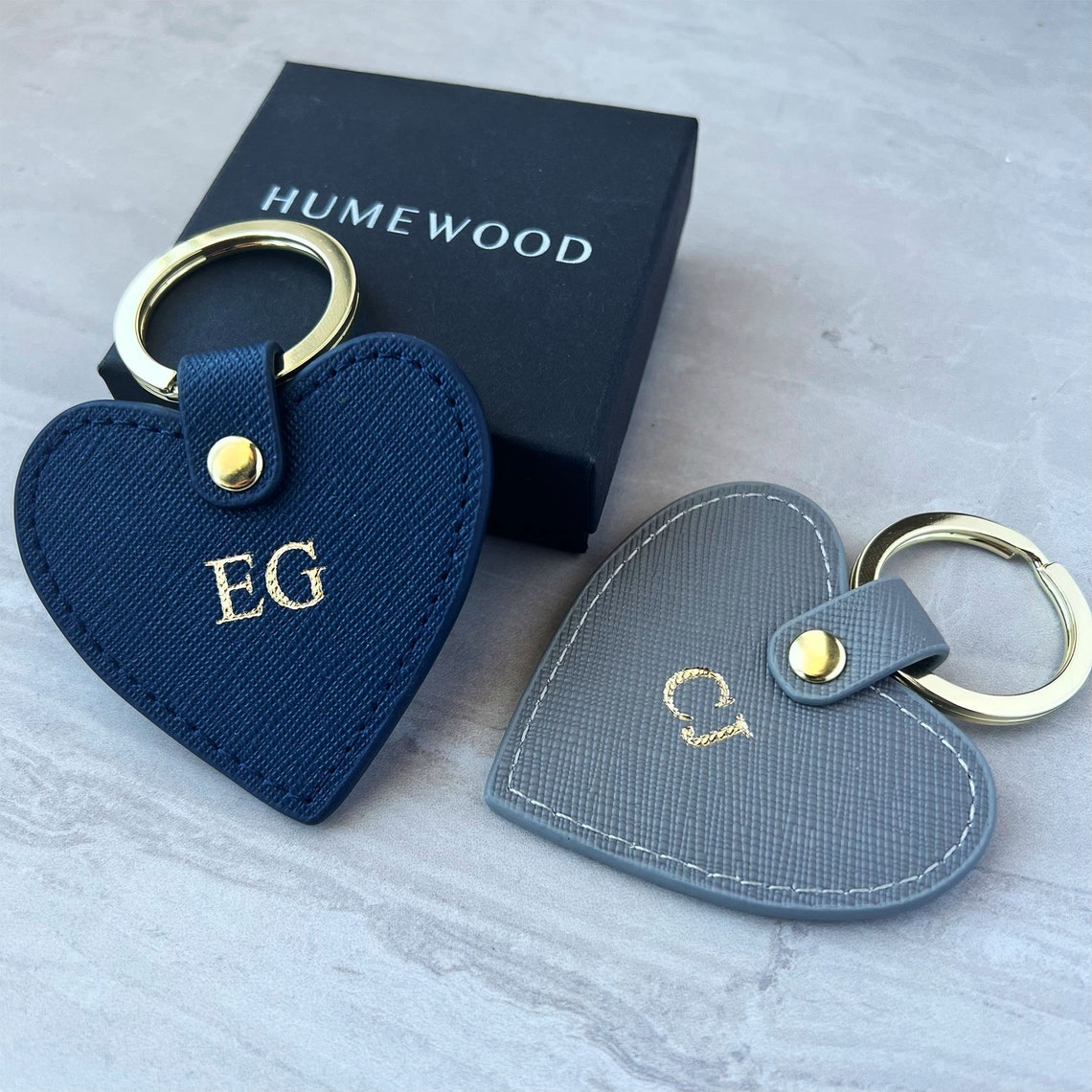 Personalised Leather Keychain Custom Initials Keyring New - Etsy