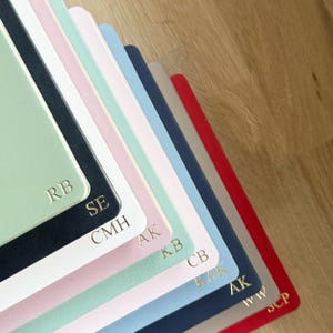 Personalised Notebook: Hand Stamped Initial Journal | A5 PU Leather ...