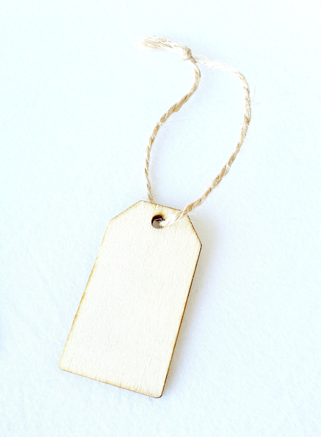 Wooden Tag With Jute String - Etsy