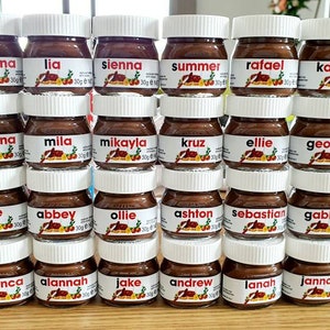 Nutella Jar With Personalised Custom Labels Made to Order - Nutella Jar ...