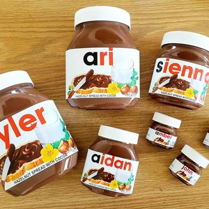 Nutella Jar With Personalised Custom Labels Made to Order - Nutella Jar ...