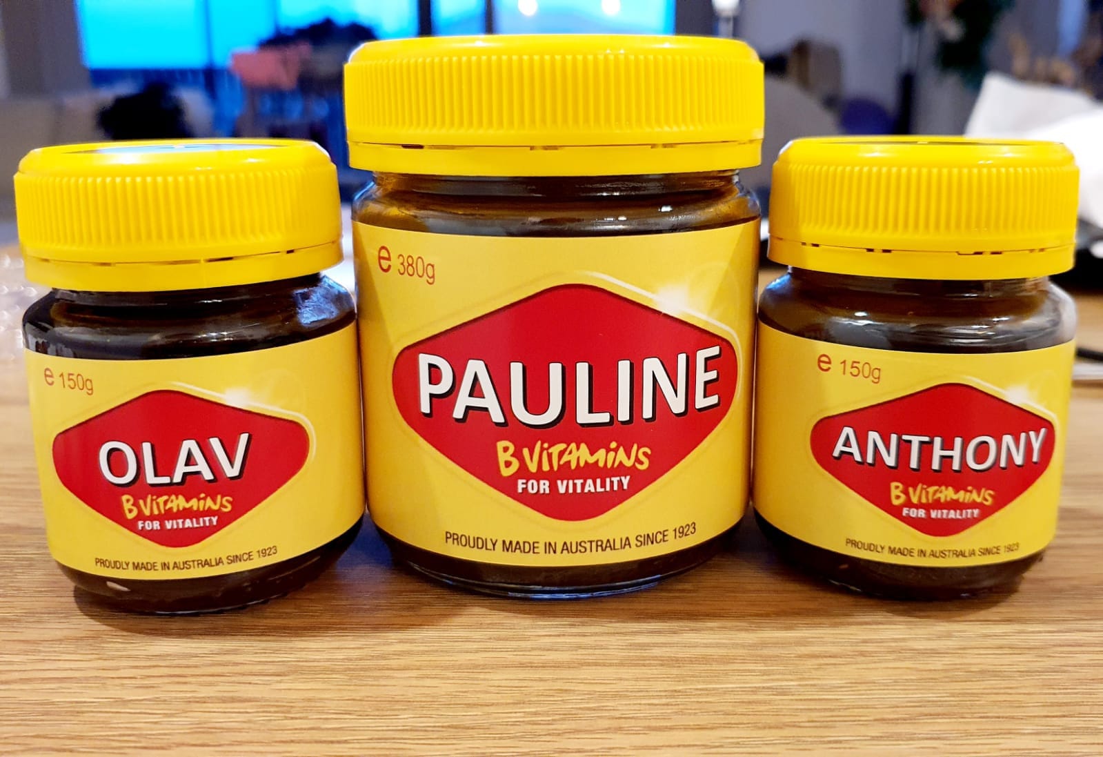 Vegemite jars personalised 150g/220g/380g/560g jar of | Etsy