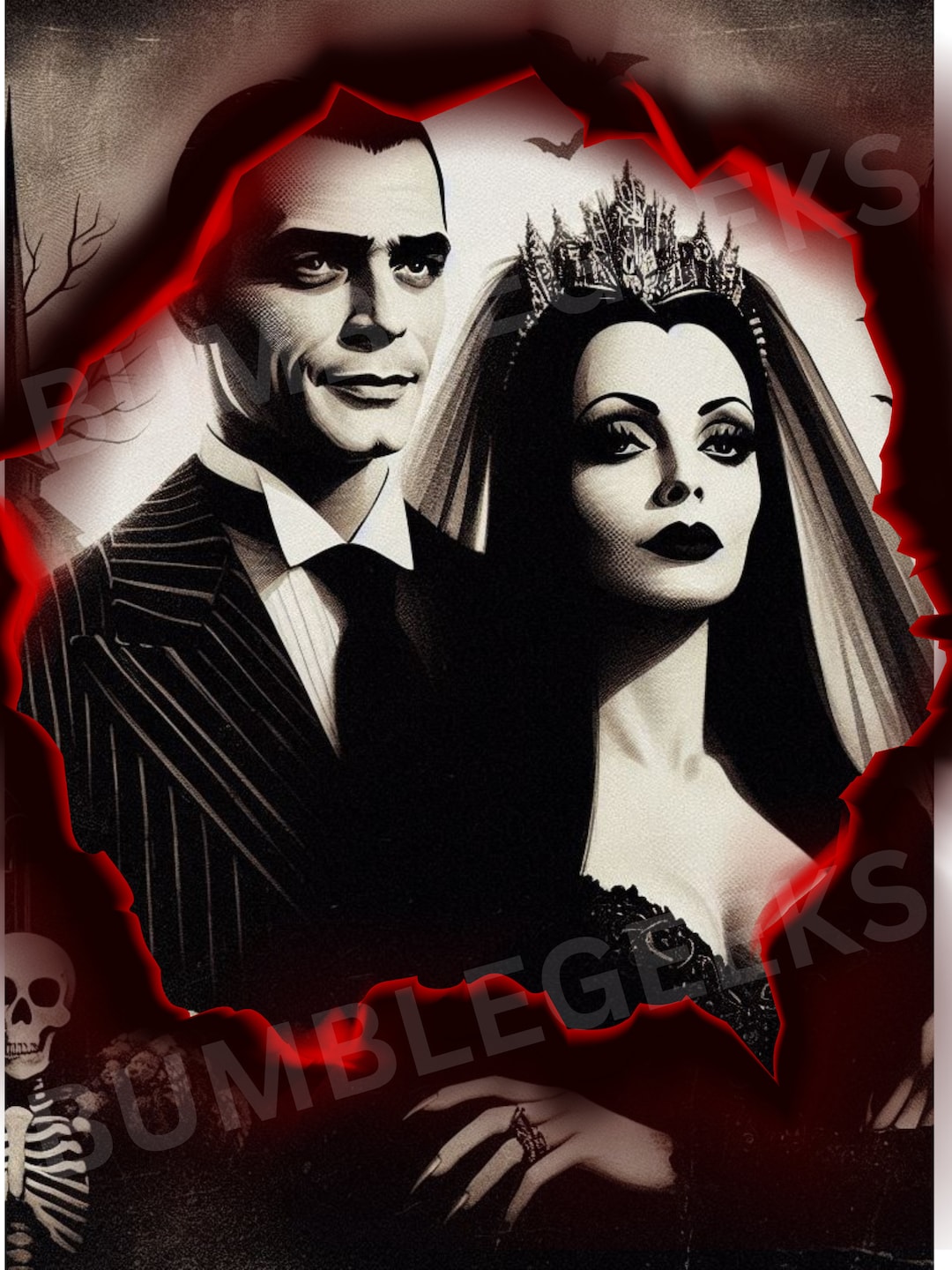 Horror Couple, PNG, JPEG, Halloween, Romance, Vintage - Etsy