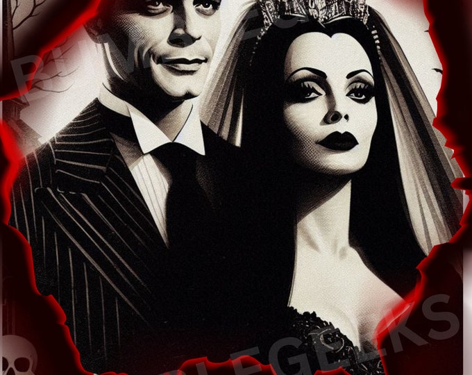 Horror Couple, PNG, JPEG, Halloween, Romance, Vintage - Etsy