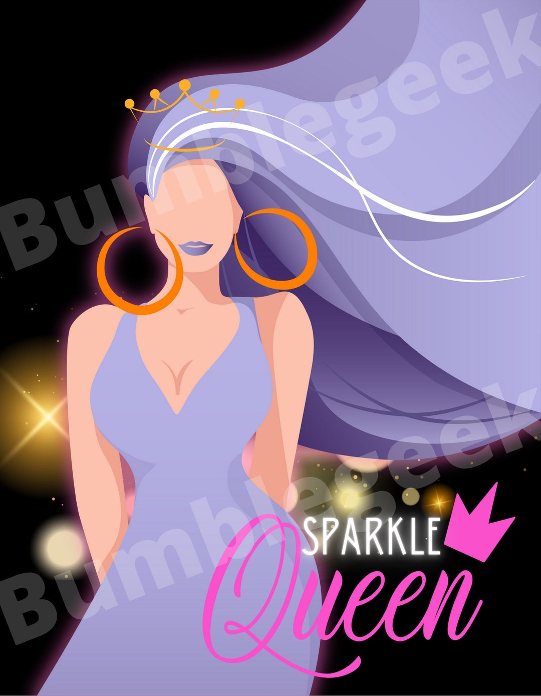 Sparkle Queen, Woman, PNG, JPEG, Wallpaper, Tshirt, Mug, Feminine ...