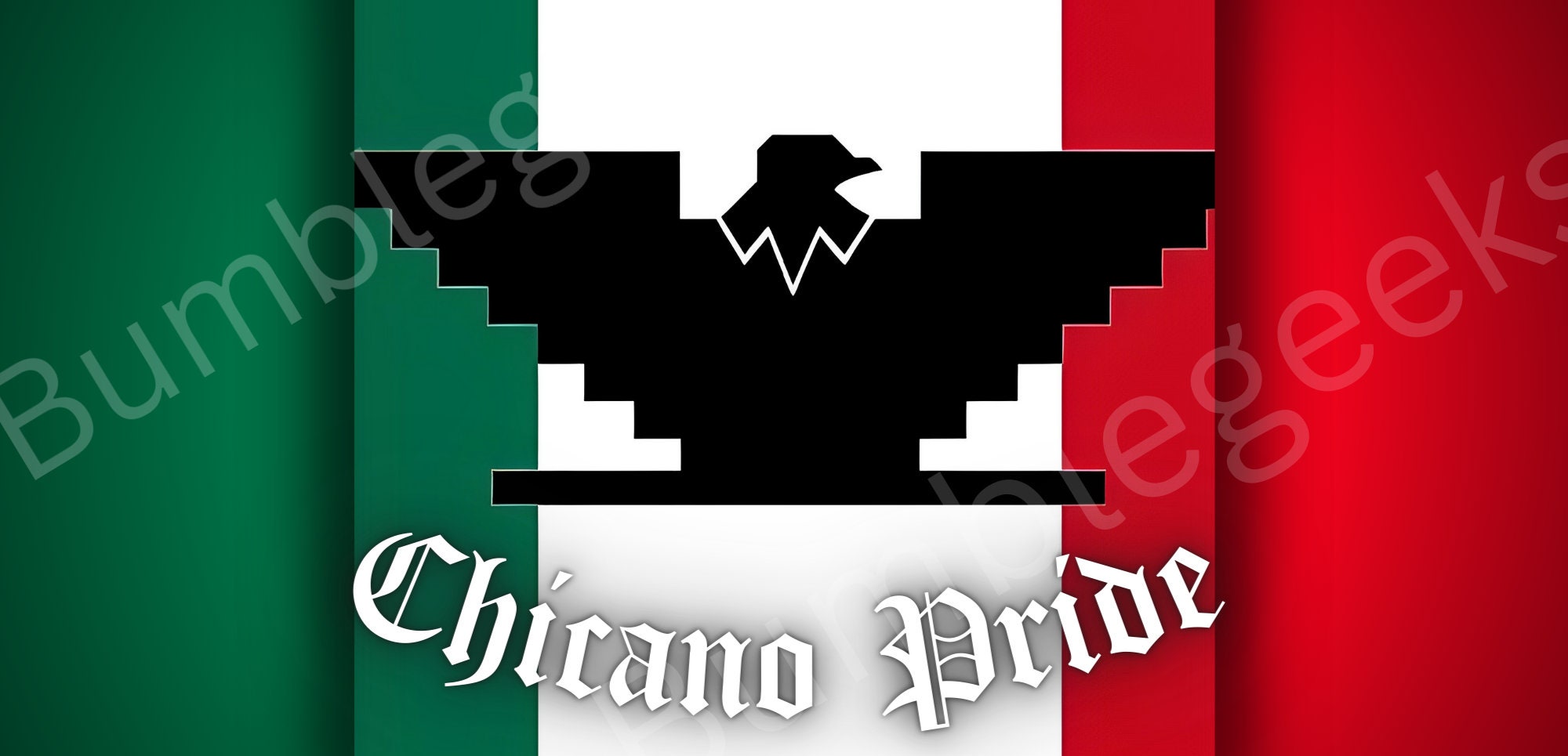 Chicano Pride/mexican Flag Wraparound Mug Template, Mexican American ...