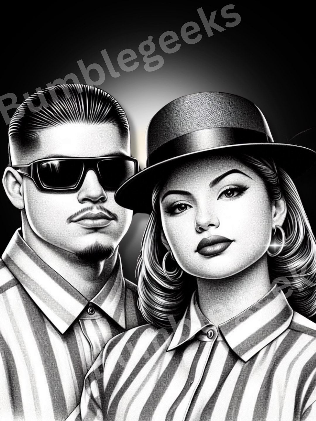 B&W Couple, PNG, JPEG, Old School - Etsy