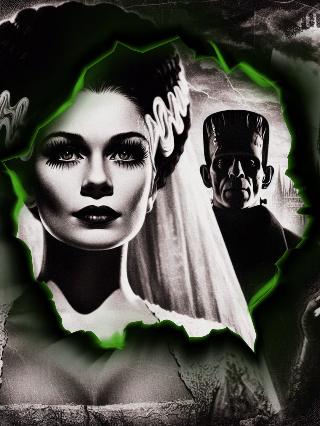 Horror Couple, PNG, JPEG, Halloween, Romance, Vintage - Etsy