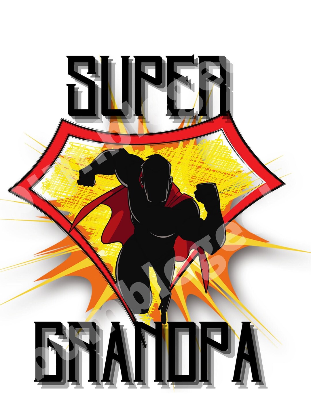 Super Grandpa, Super Dad, Superhero, Comic, Best Grandpa, Father's Day ...