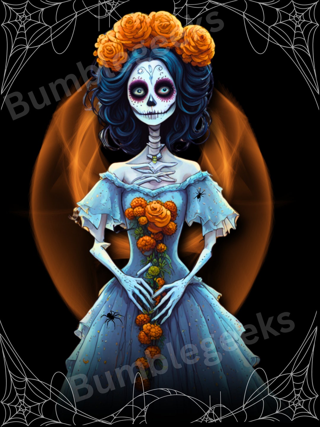 Skeleton Bride, Day of the Dead, Halloween, PNG, JPEG - Etsy