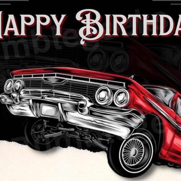 Lowrider Birthday Card - Etsy