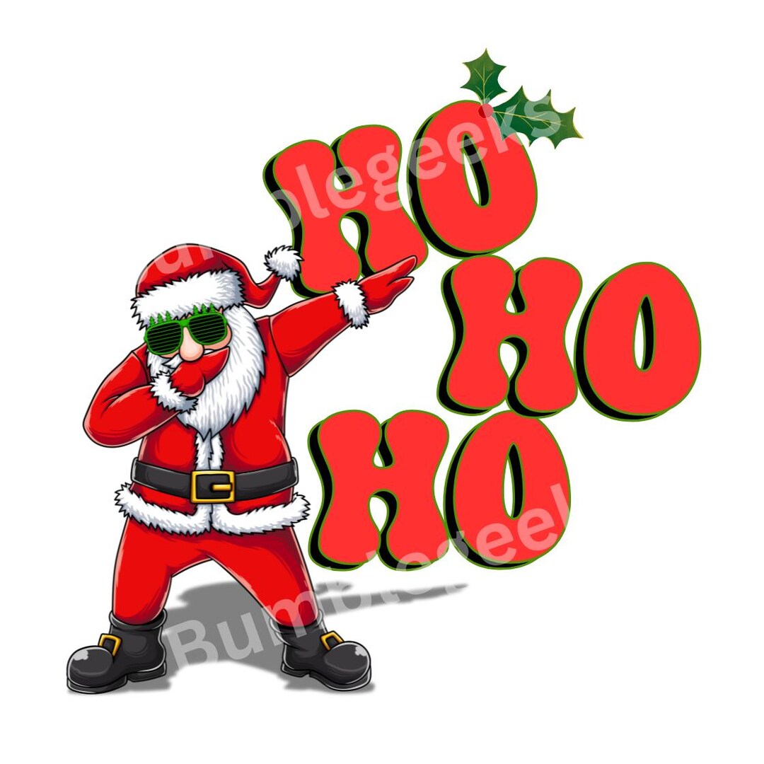 Dabbing Santa, Christmas, Ho Ho Ho, PNG, JPEG, Funny - Etsy