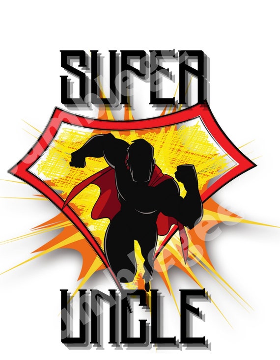 Super Uncle Superhero Comic Best Uncle Father's Day - Etsy