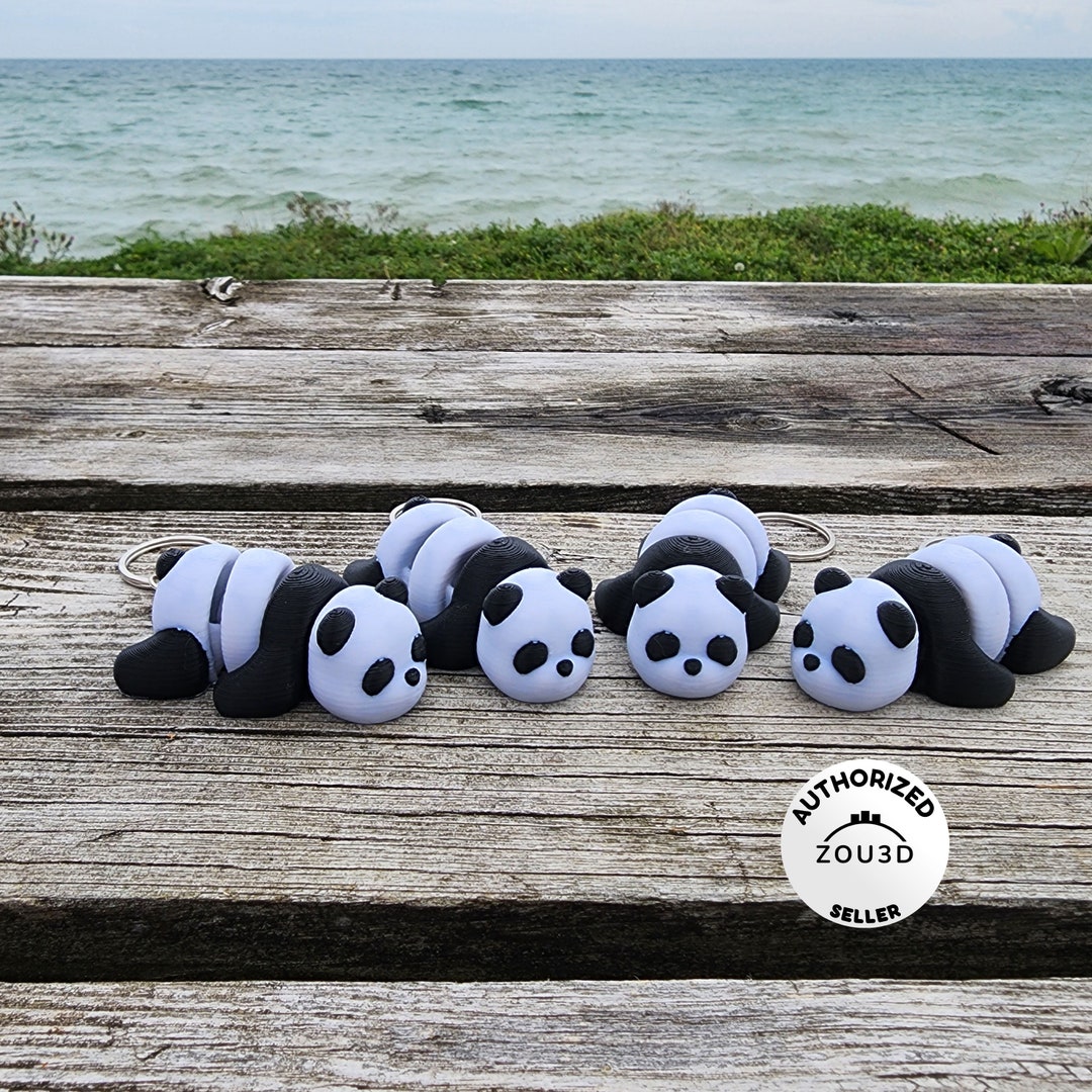 3D Printed Articulated Cute Baby Panda Keychain Backpack - Etsy Canada