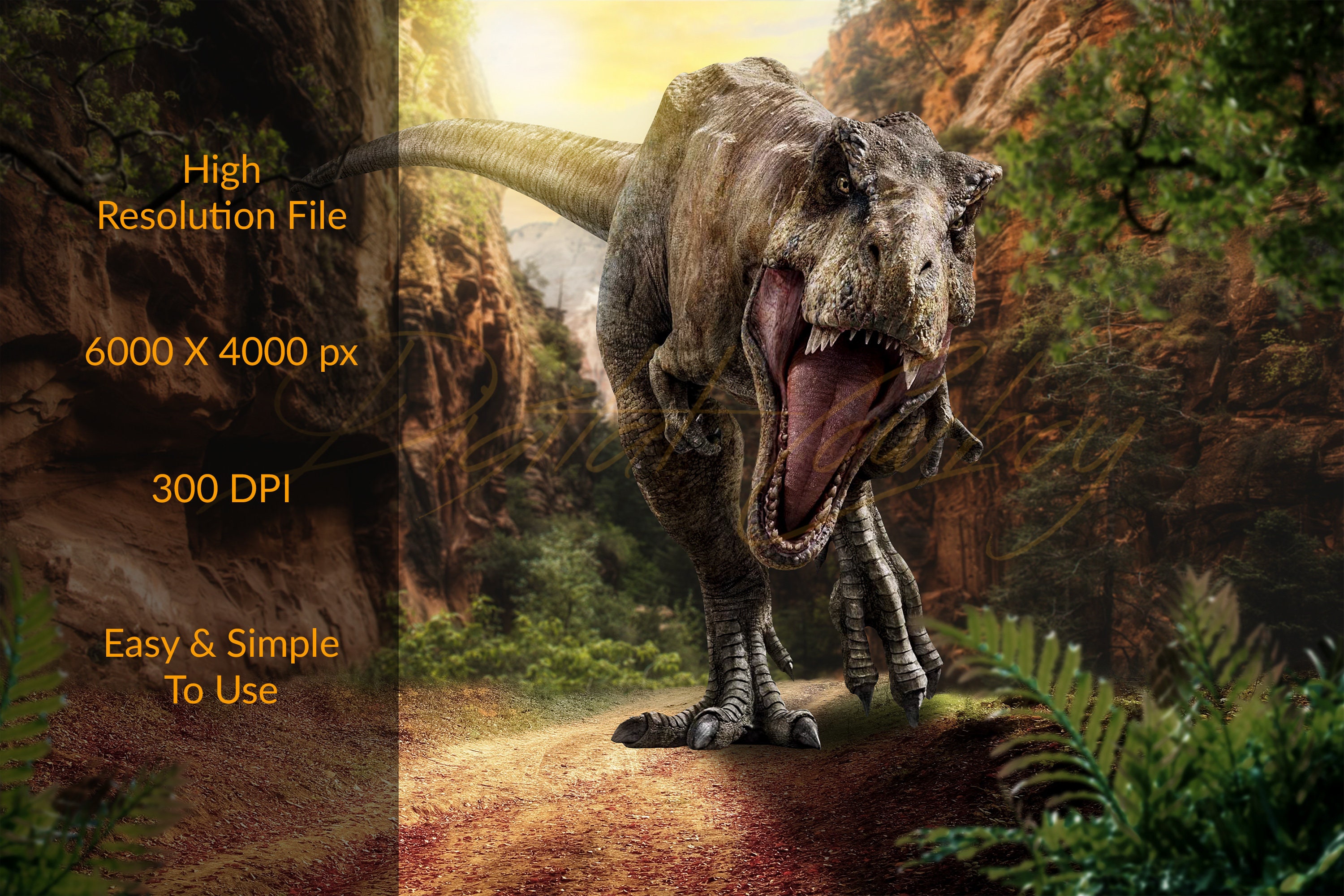 Running With T-rex Digital Background T-rex Digital - Etsy