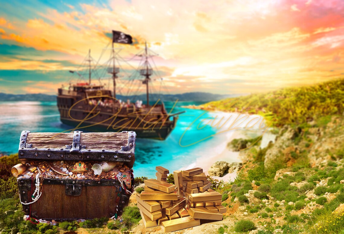 Pirate Island Background Pirate Treasure Photography - Etsy