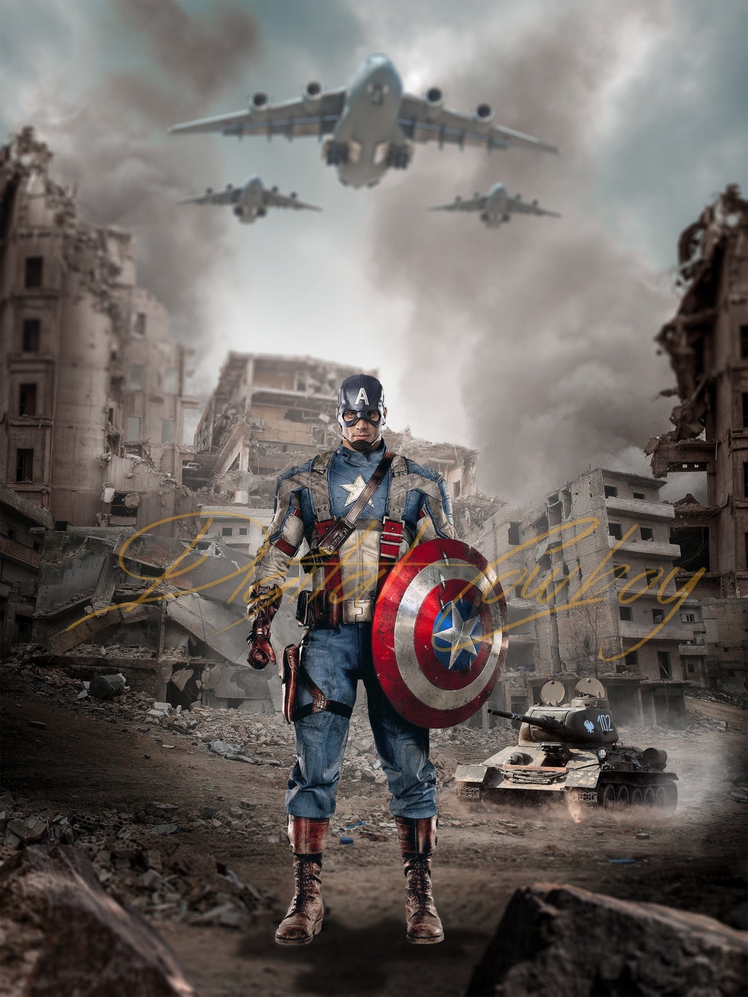 Military Superhero Soldier Backdrop - Superhero Cosplay Backdrop ...