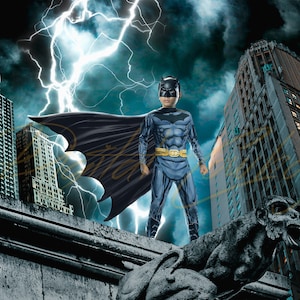 Superhero, Rooftop, Digital Background, Digital Backdrop, Night, City ...