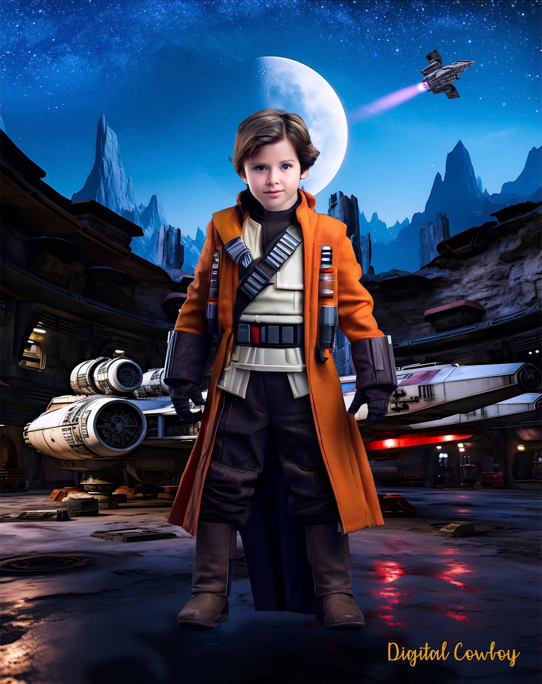 Spaceship Explorer Digital Background, Star Explorer Digital Background ...