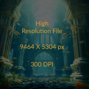 Atlantis Superhero Digital Backdrop - Underwater Digital Background ...