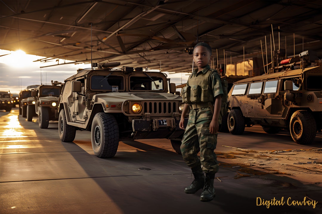 Soldier Humvee Digital Background, Military Background, Army, Composite ...