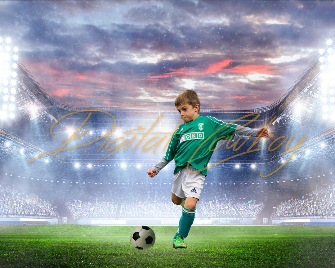 Soccer Star Digital Background, Stadium, Digital Backdrop, Photography ...