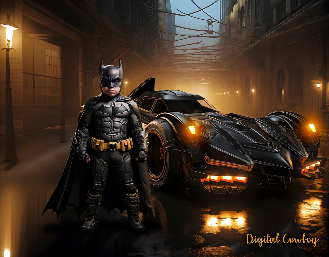Dark Alley Bat Hero Digital Background, Supercar Superhero Backdrop for ...