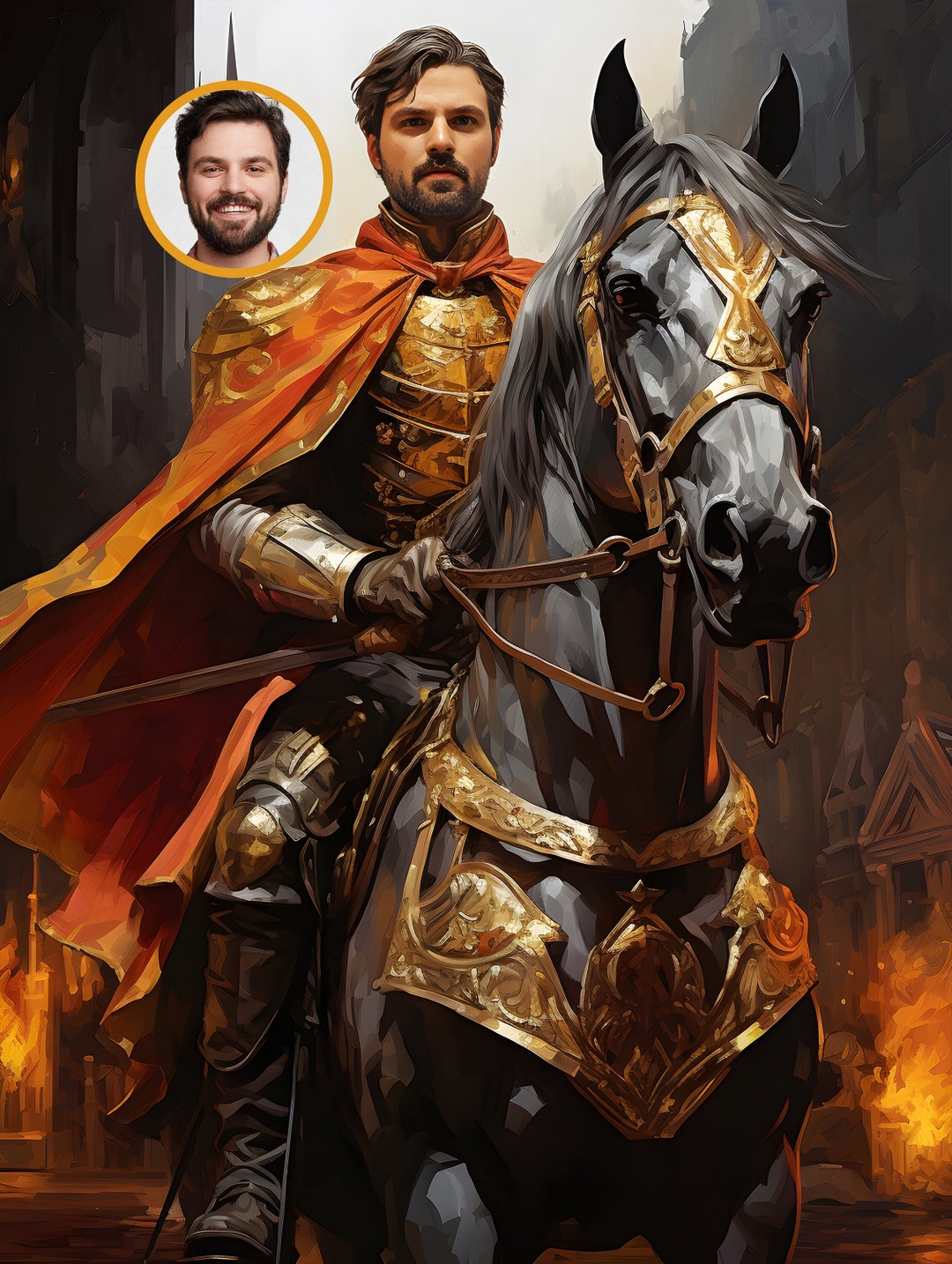 Warrior Portrait Realistic Warrior Portrait Mythical Warrior Male ...