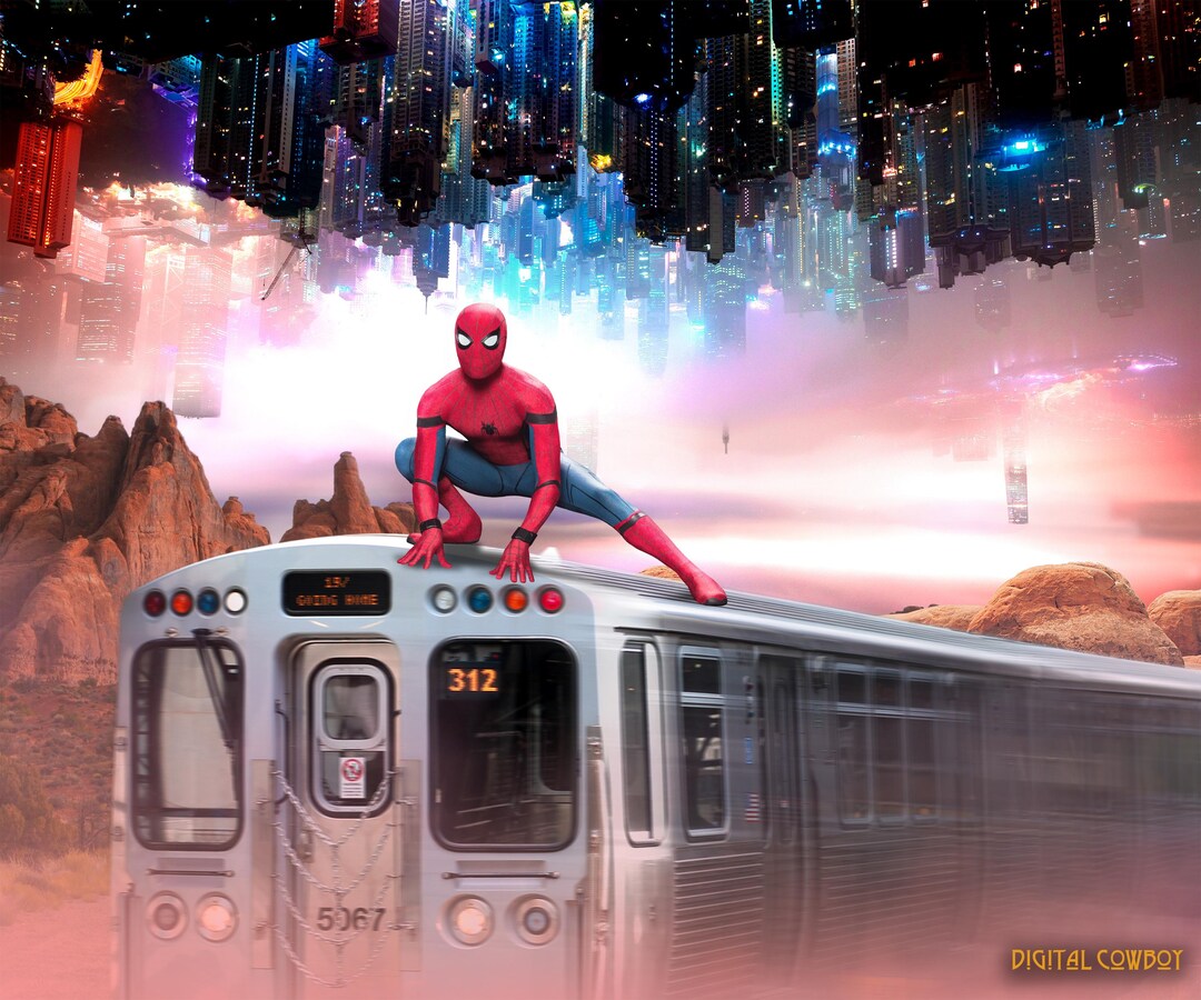 Superhero Digital Background: Multiverse Train Scene (JPG Digital ...