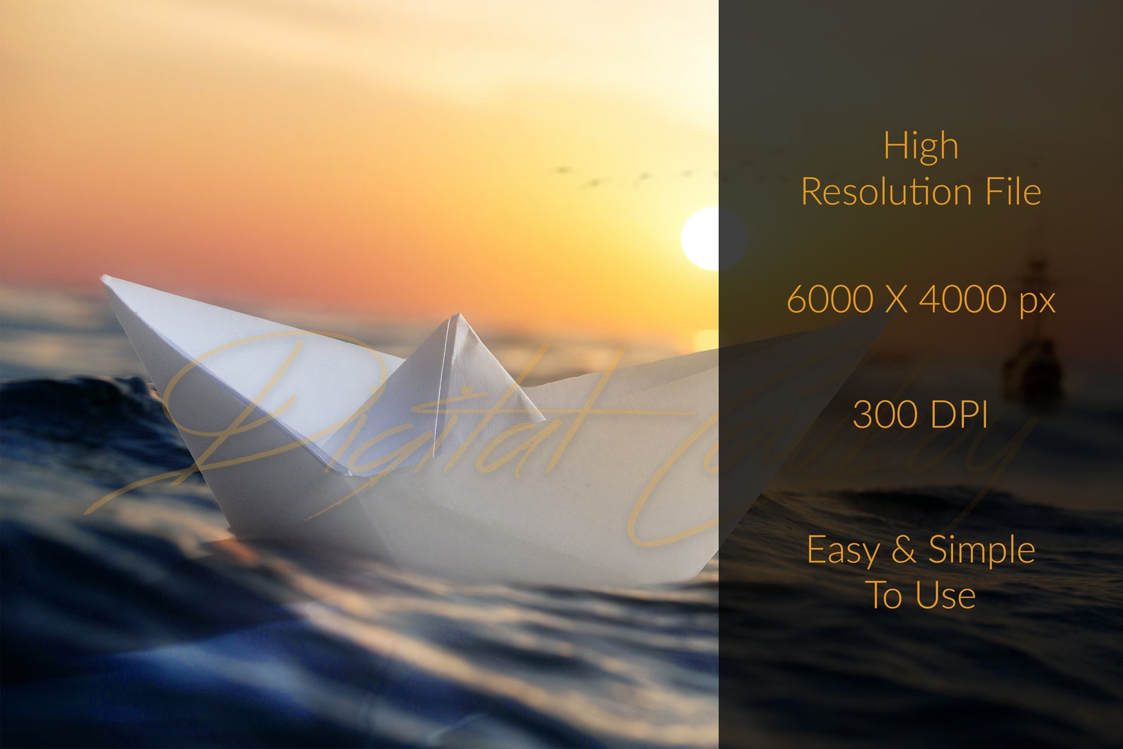 Paper Boat Background Sea Background Sailing Photography | Etsy