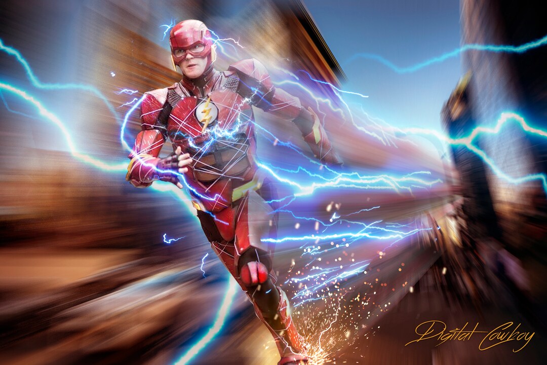 CUSTOM DIGITAL PORTRAIT, Superhero Speed, Portrait From Photo, Wall Art ...
