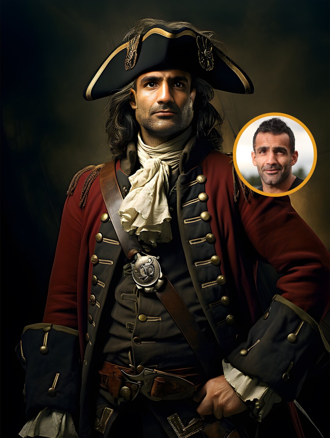 Custom Pirate Portrait, Pirate Portrait From Photo, Historical Portrait ...