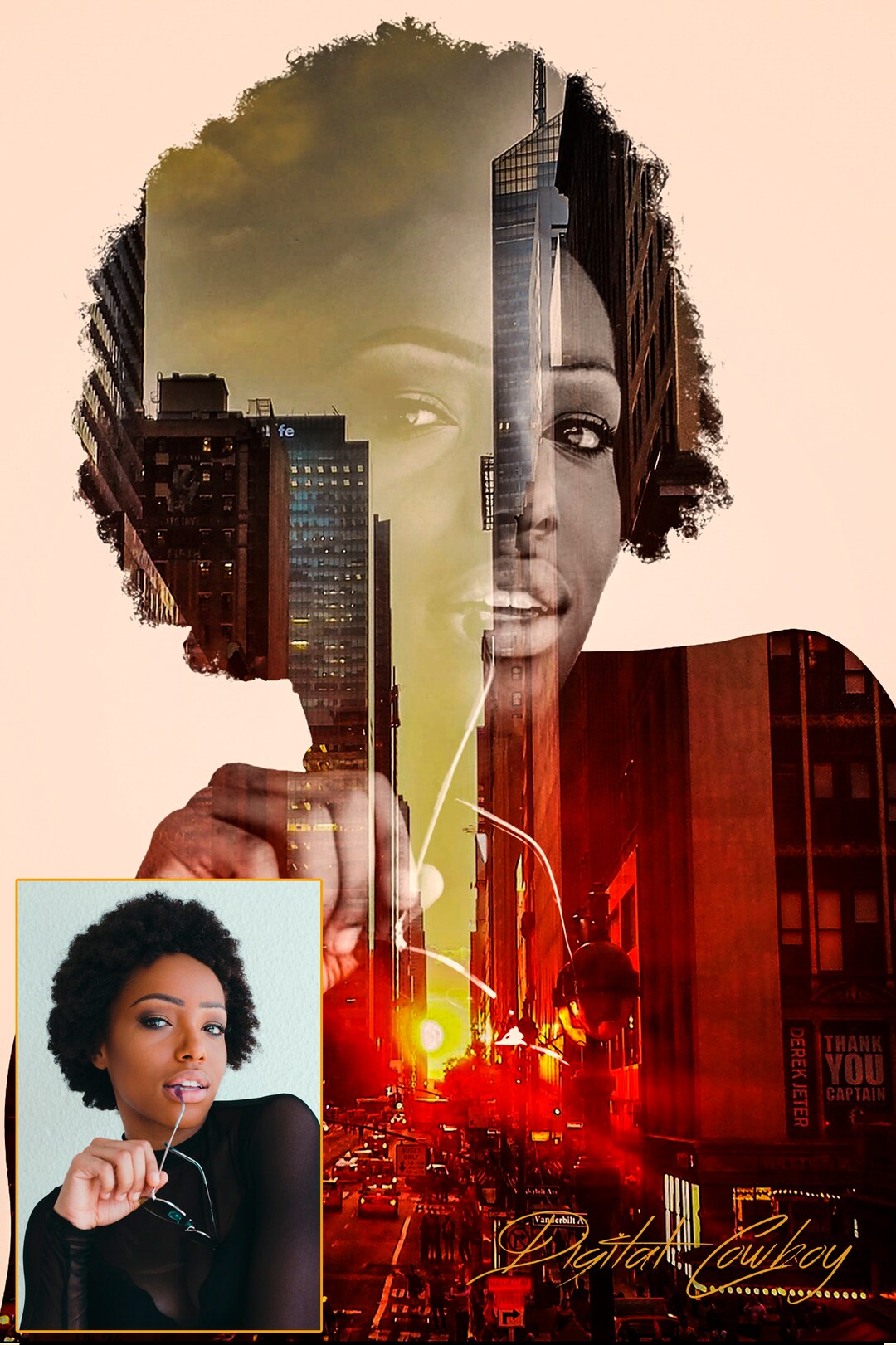 Double Exposure Digital Portrait. City Life Portrait, Photo ...