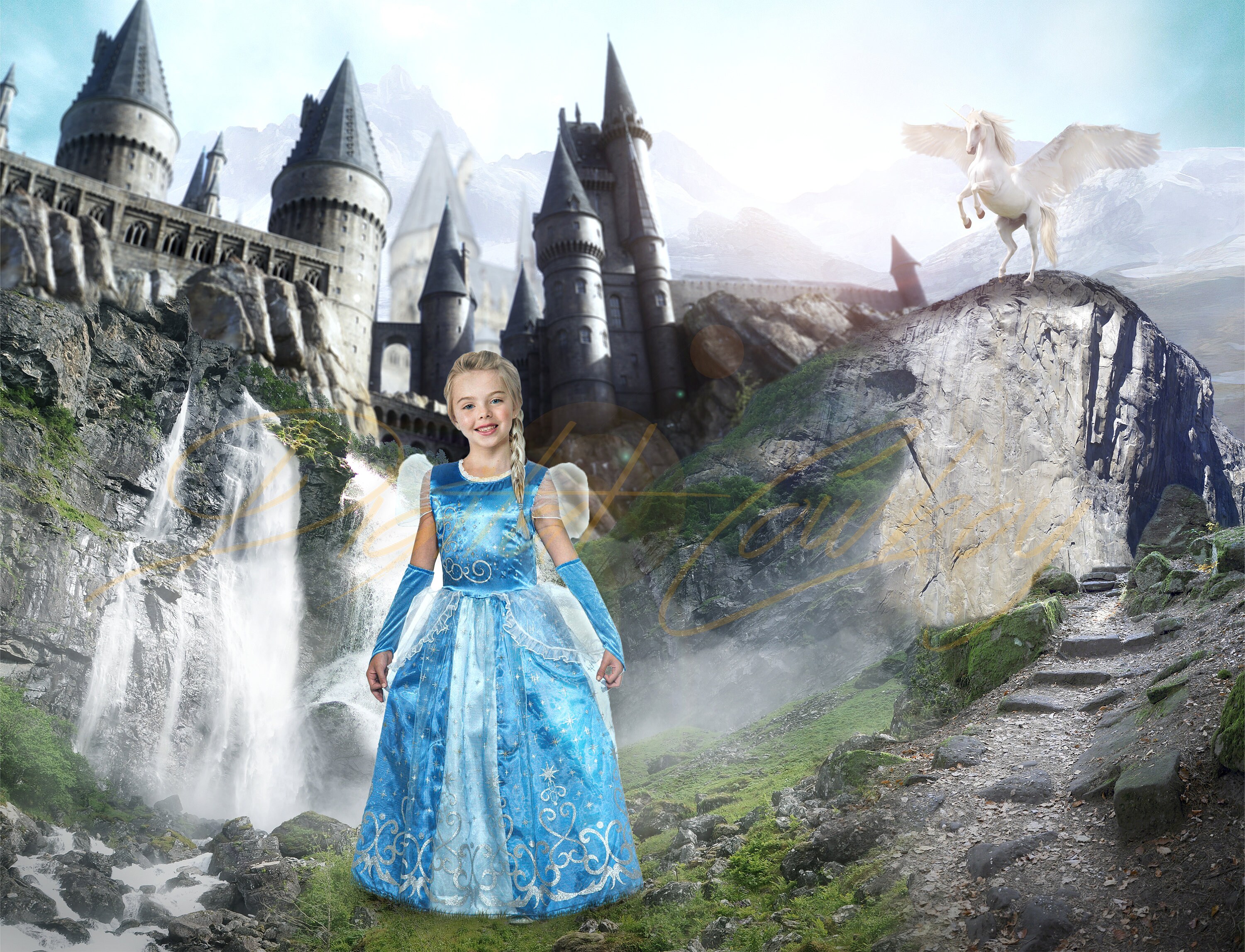 Princess Castle Digital Background Fantasy Castle Background | Etsy