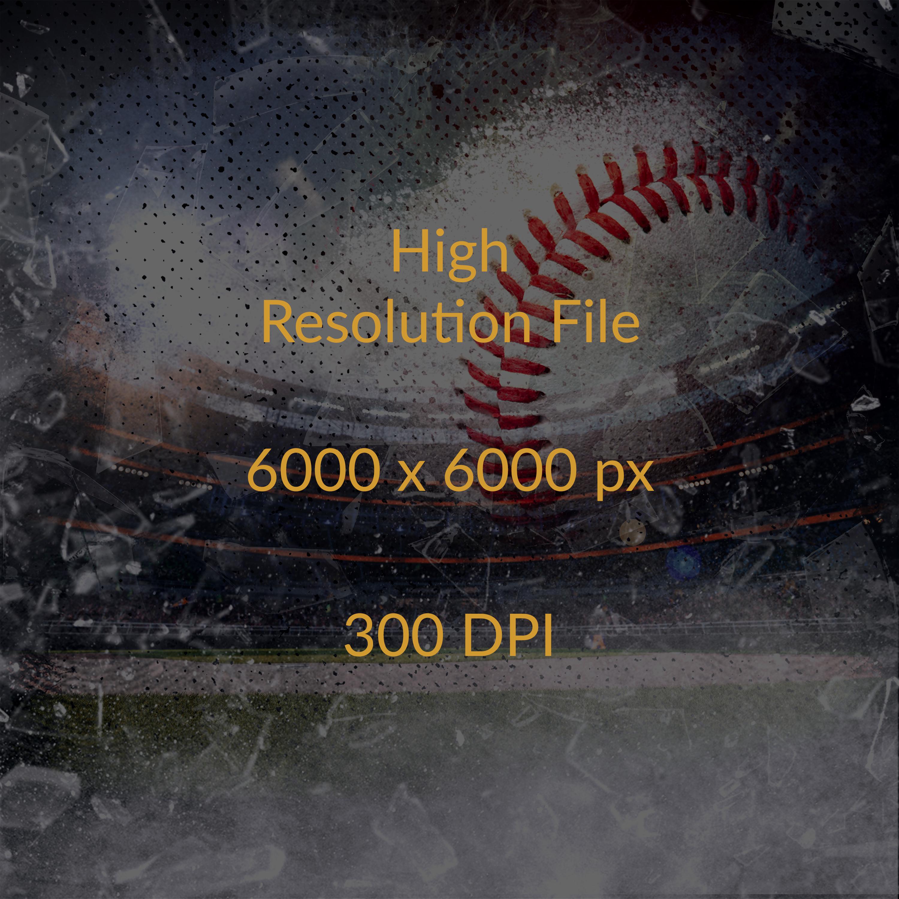 Baseball Digital Background: Shattered Glass, Stadium Lights (JPG File ...