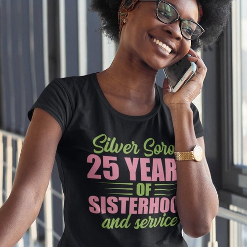 Silver Soror 25 Years of Sisterhood & Service Short-sleeve - Etsy