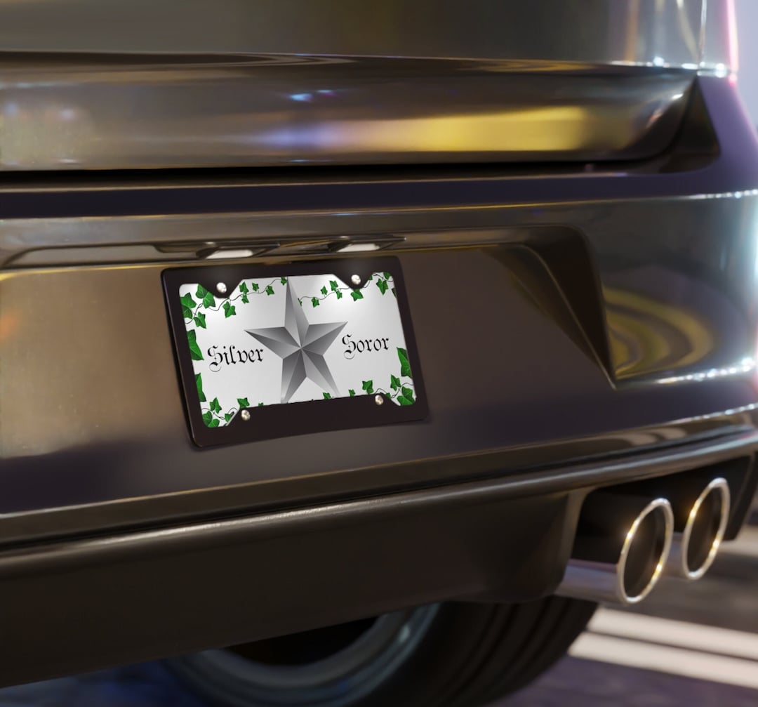 Silver Soror - 25 Years on the Vine Car Vanity License Plate | Sorority ...