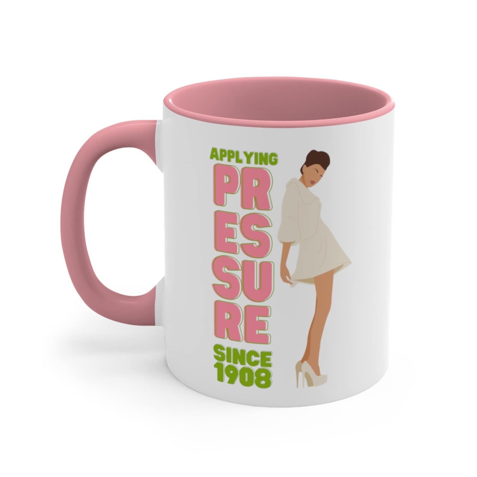 Applying Pressure Since 1908 Pink Accent Coffee Mug, 11oz Design 1 - Etsy