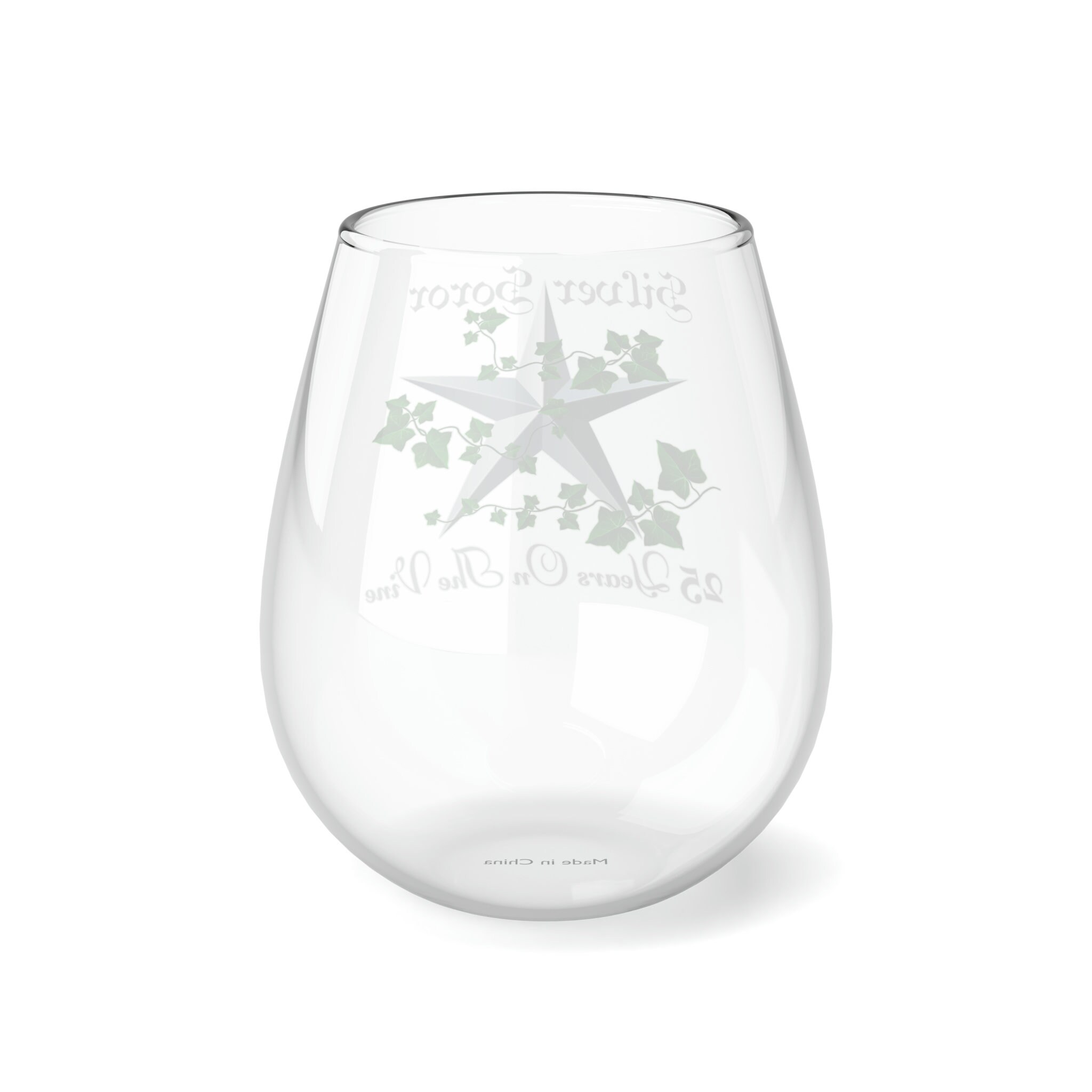 Silver Soror 25 Years on the Vine Stemless Wine Glass, 11.75oz Sorority ...