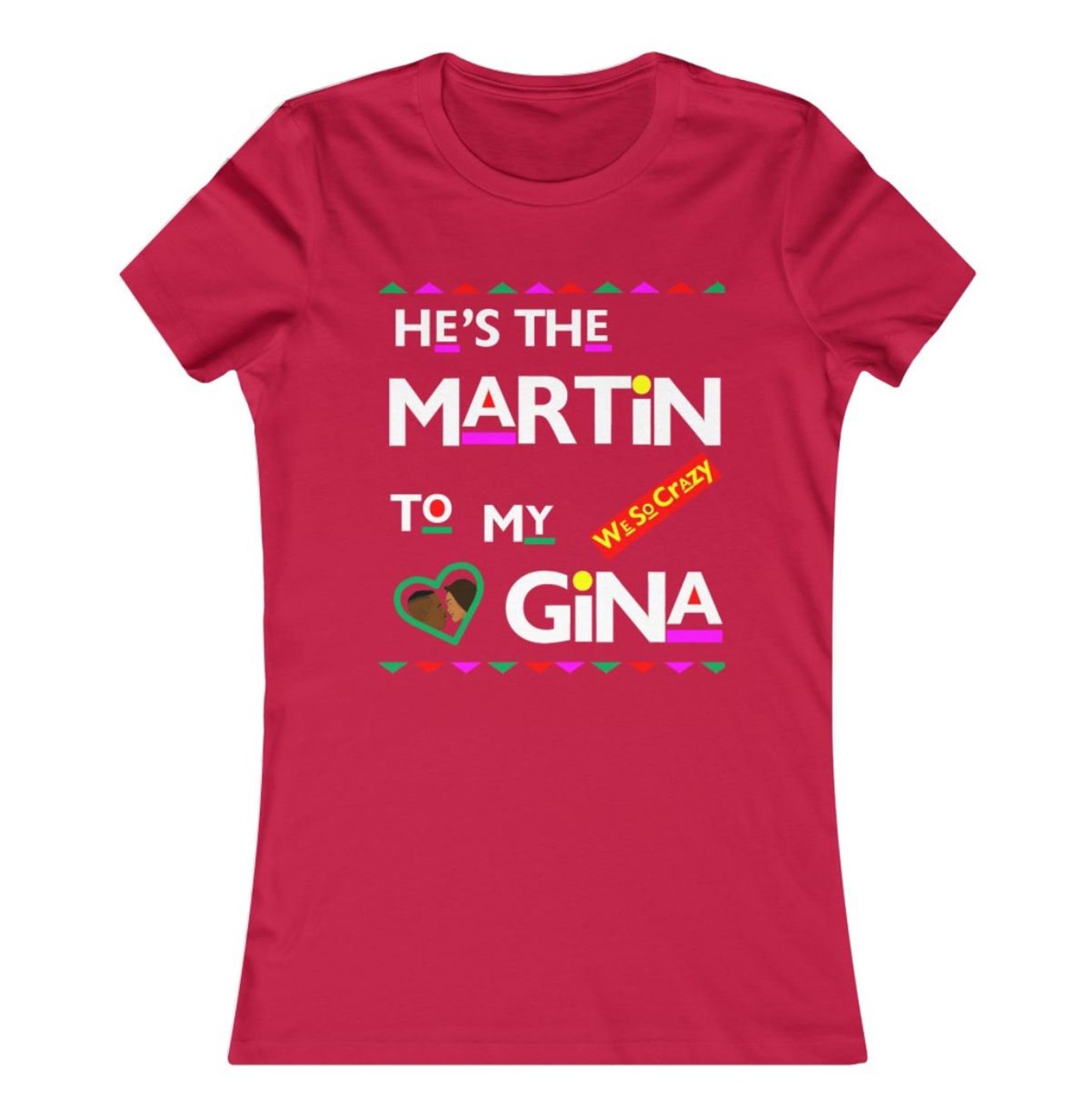 The Gina to My Martin or Martin to My Gina Matching Short-sleeve Unisex ...
