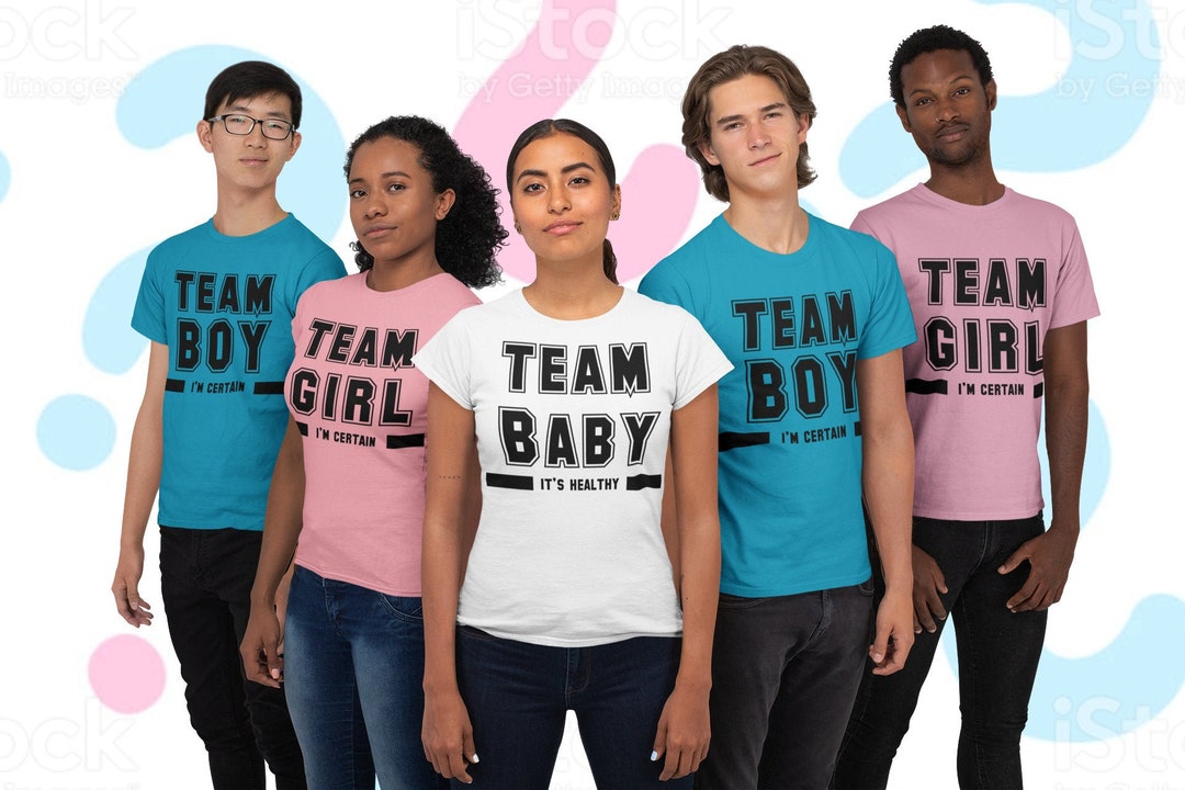 Team Baby | Boy | Team Girl | Gender Reveal Short-sleeve Unisex T ...
