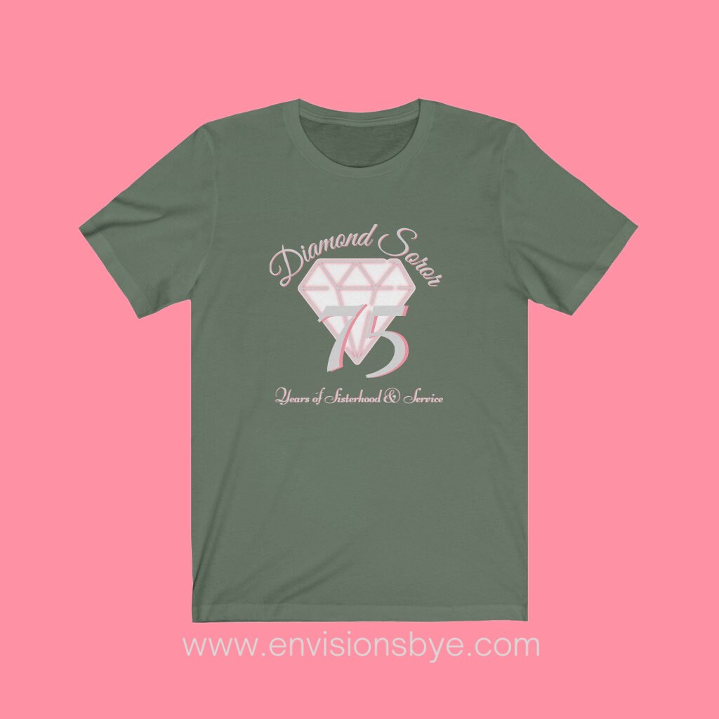 Diamond Soror 75 Years of Sisterhood & Service Short-sleeve T-shirt ...