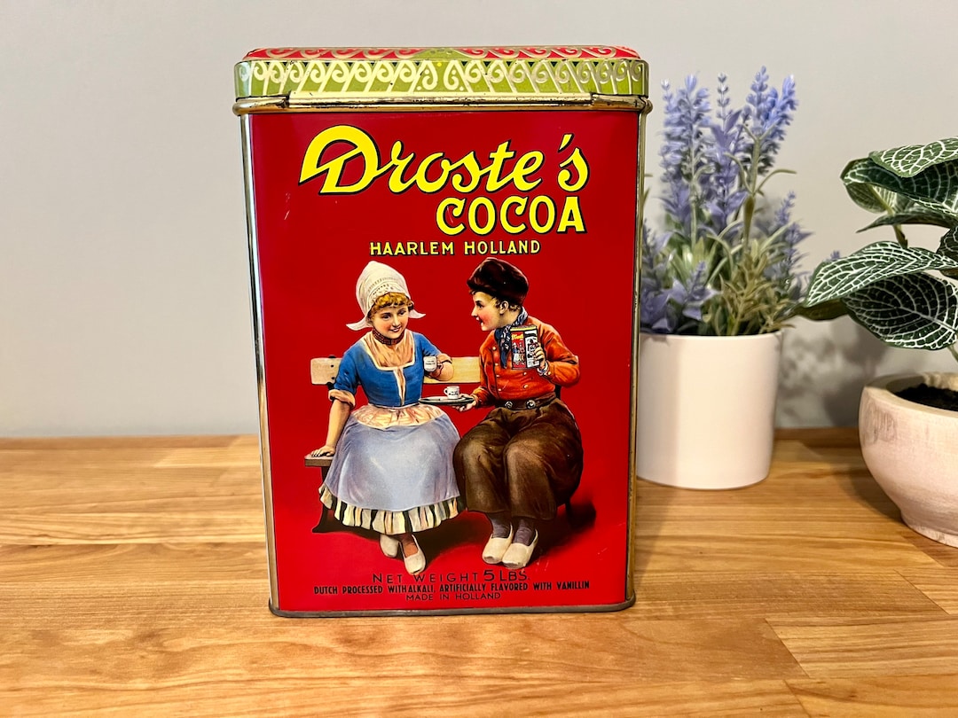 Vintage Droste's Cocoa Haarlem Holland Dutch Cocoa Tin 5 - Etsy