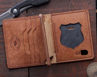 RCMP LICENSED Police Badge Holder Case Custom Handcrafted Personalized ...