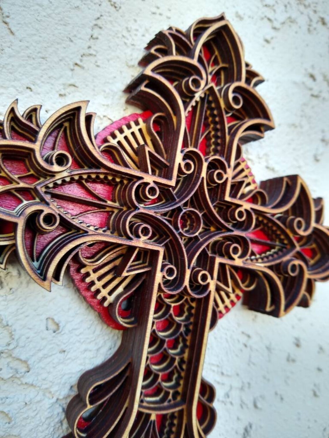 Cruz mandala en capas 3d - Etsy España